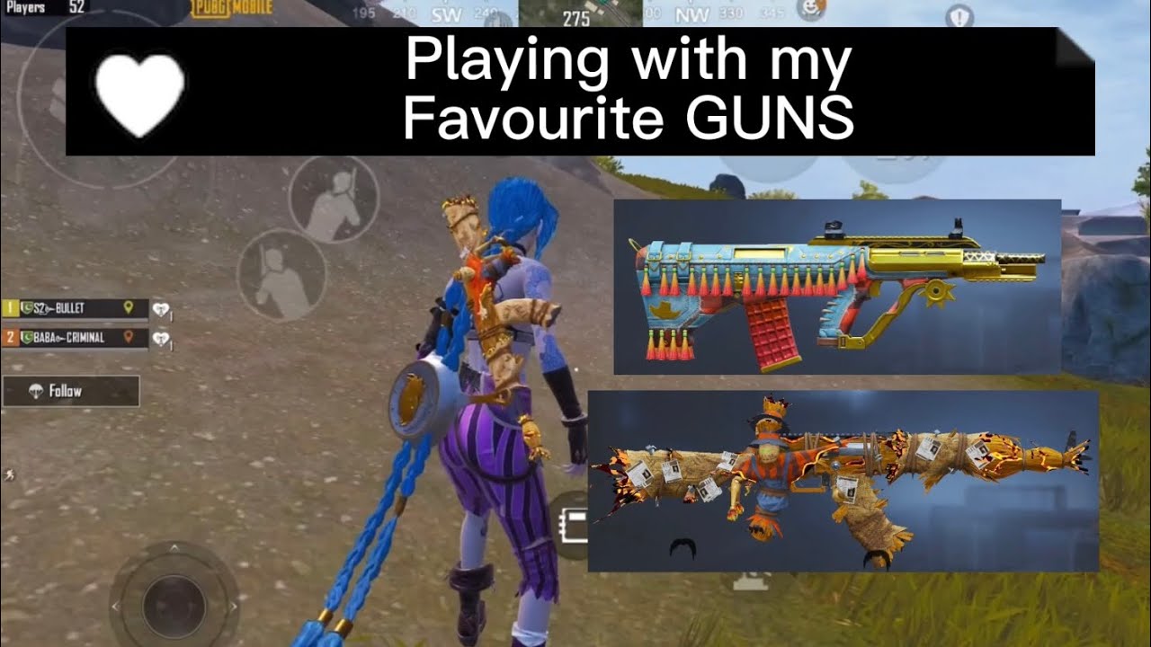 Playing with my favourite guns(BABA CRIMINAL) PUBG MOBILE - YouTube