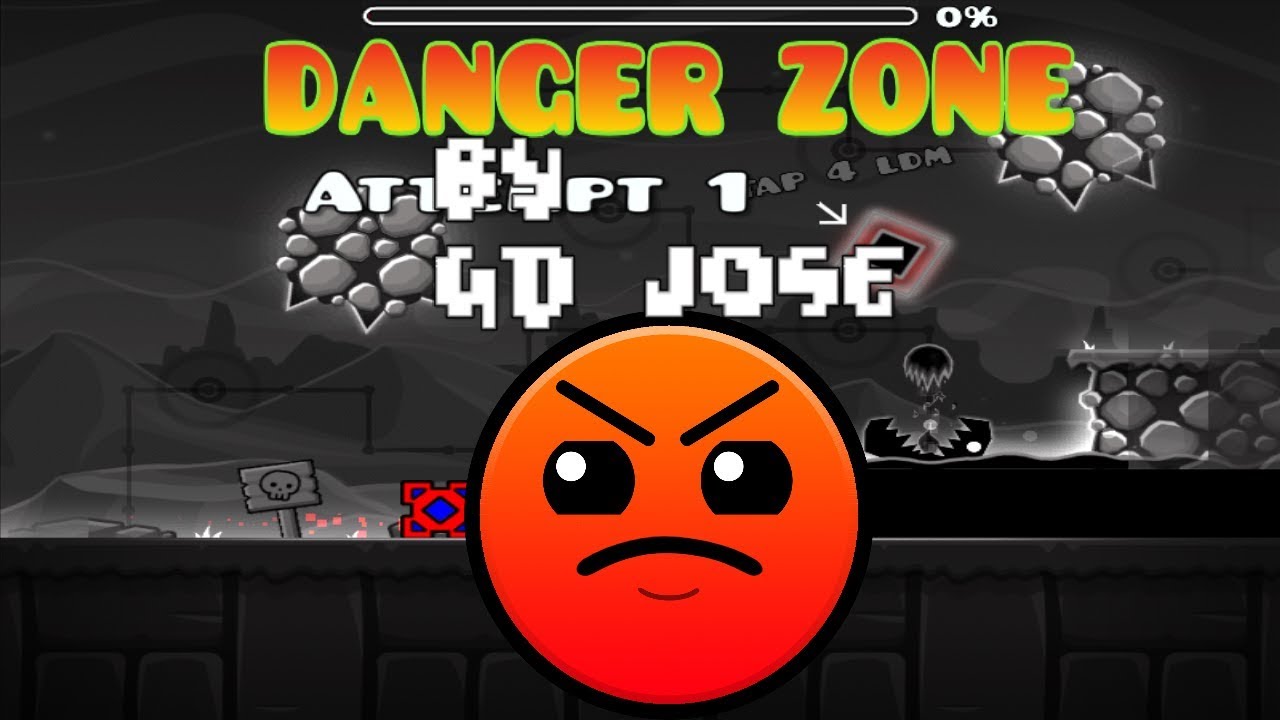 DANGER ZONE BY GD JOSE (Harder) Geometry Dash-AngelGaming411 - YouTube
