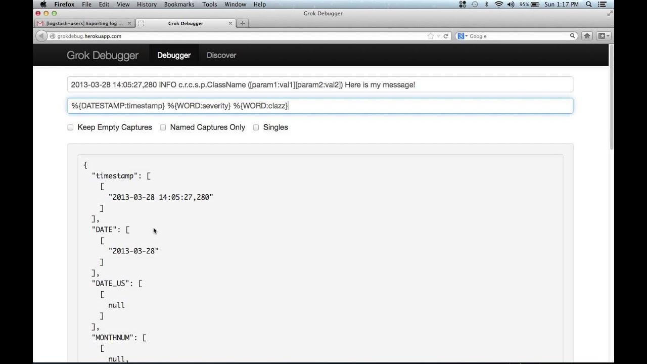 logstash: Using the grok debugger - YouTube