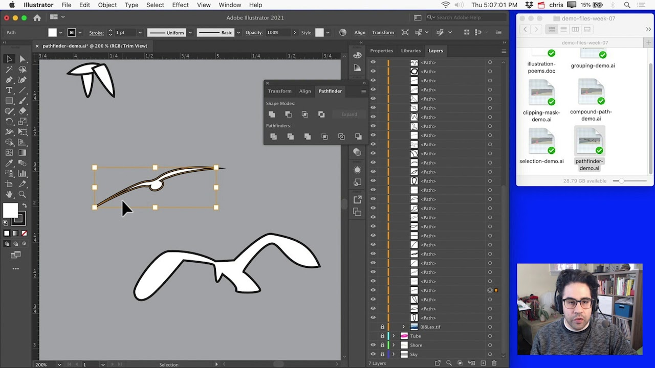 How to Combine Vector Shapes with Pathfinder Shape Modes in Illustrator ...