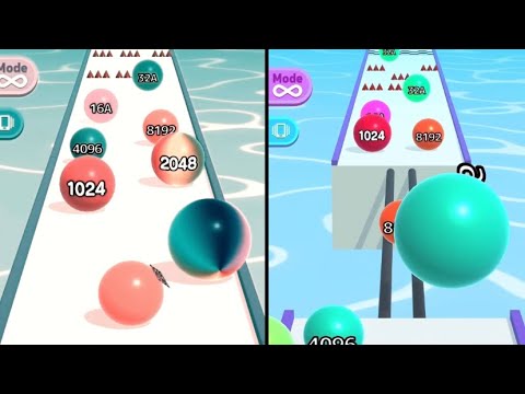 Ball Run 2048 - reverse / unlocked infinity level - YouTube