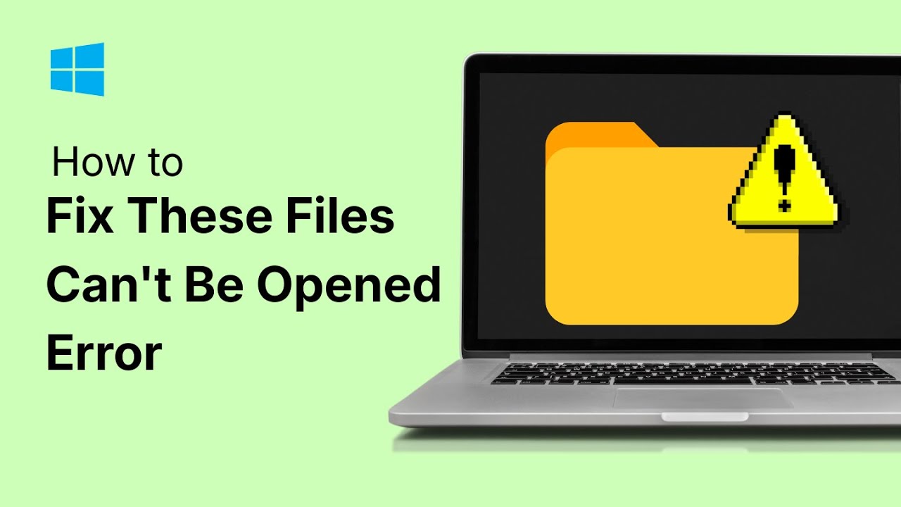 How To Fix These Files Can't Be Opened Error - YouTube