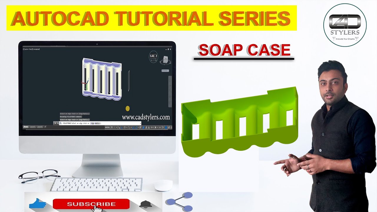 AUTOCAD TUTORIAL SERIES-- 3D EXERCISE --SOAP CASE - YouTube