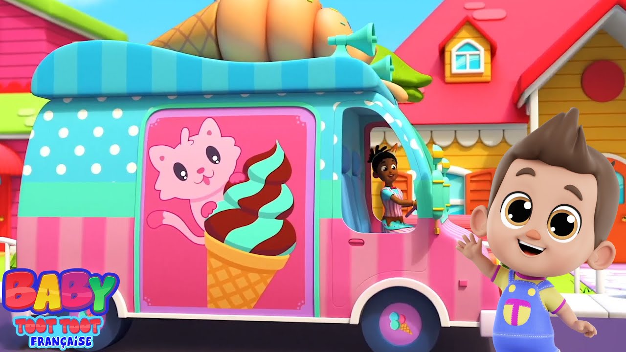 Roues Sur Camion Crème Glacée et Comptine Par Baby Toot Toot - YouTube