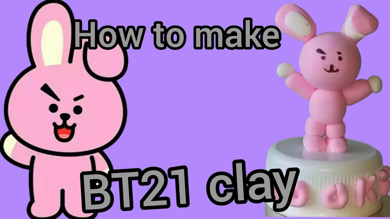 Bts clay | bt21 clay | air dry clay creations - YouTube