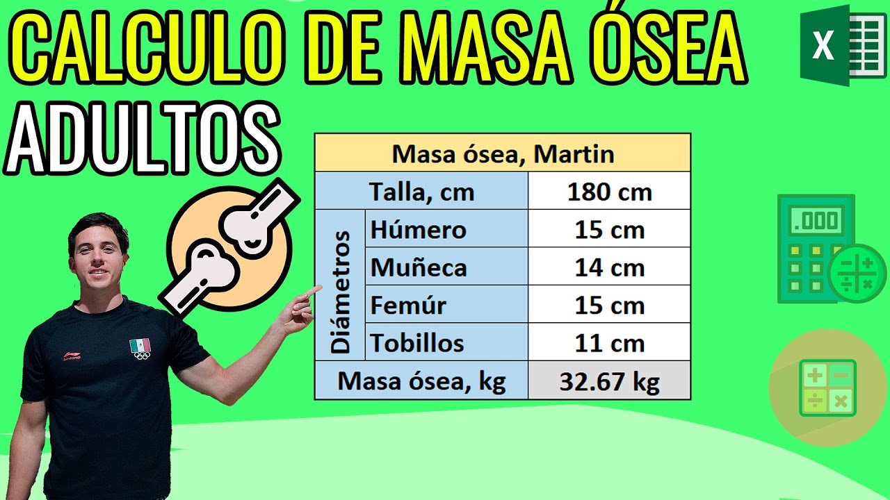 Cómo calcular la masa ósea | Adultos | ecuación de Martin | Excel - YouTube