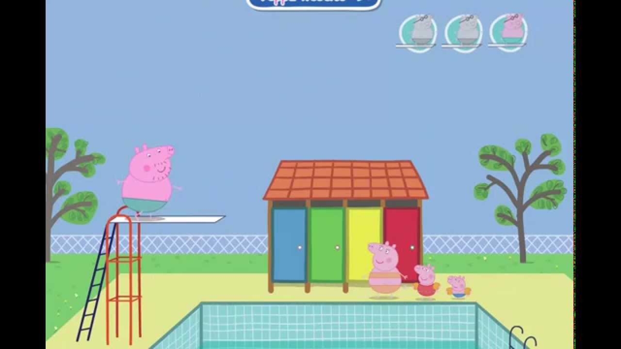 Peppa Pig Game for kids - Daddy Pigs Big Splash - YouTube