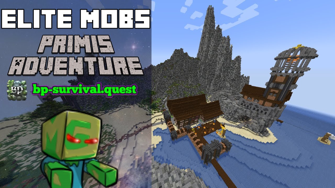 Minecraft - EliteMobs - Primis Adventure #1 (BP Survival) - YouTube