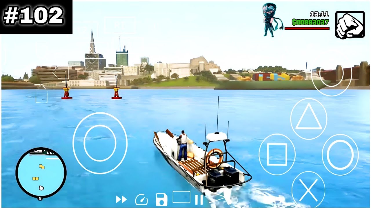 GTA SAN ANDREAS PS2 on MOBILE : GAMEPLAY #102 Boat School | Plot A ...