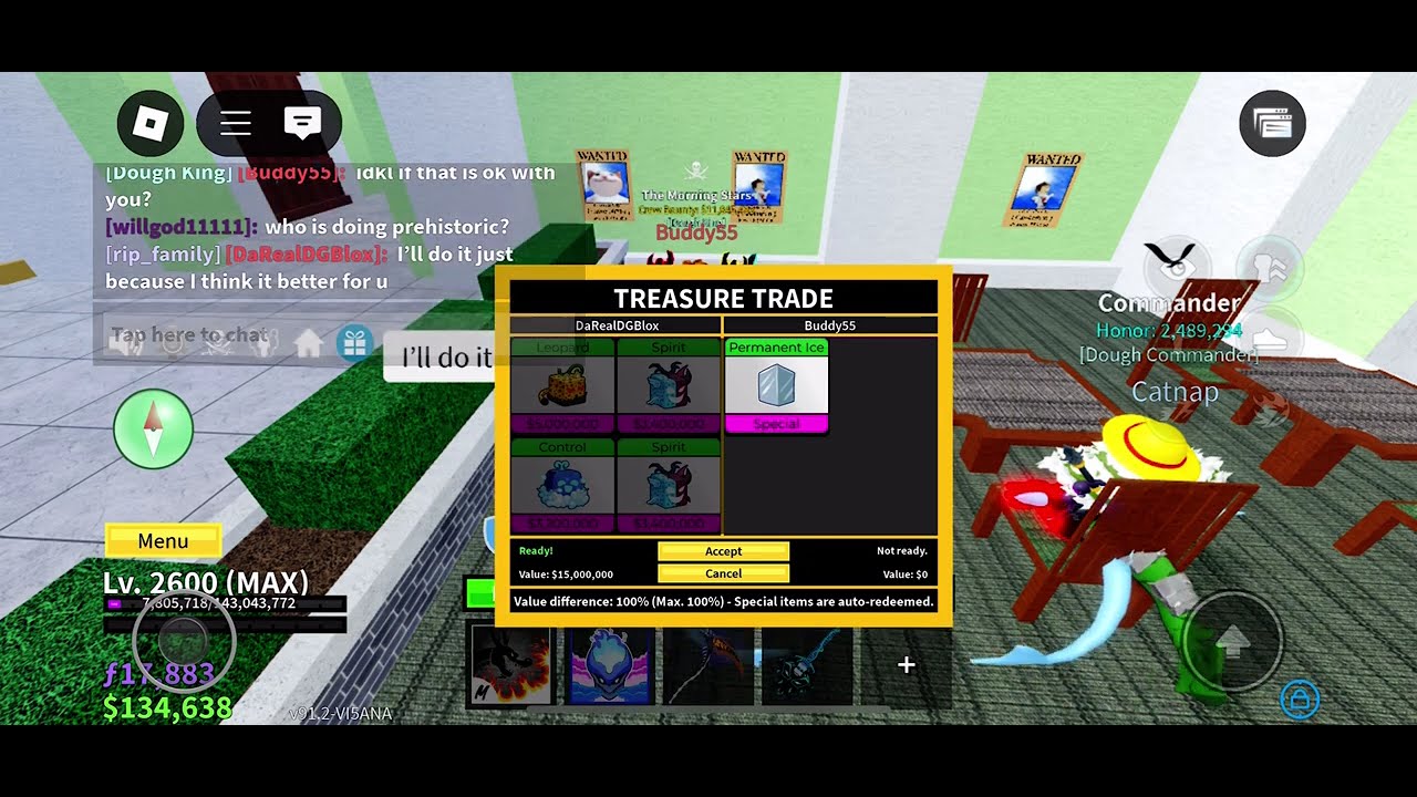 Trading for perm ice in Blox Fruits! New Permanent fruit to my ...