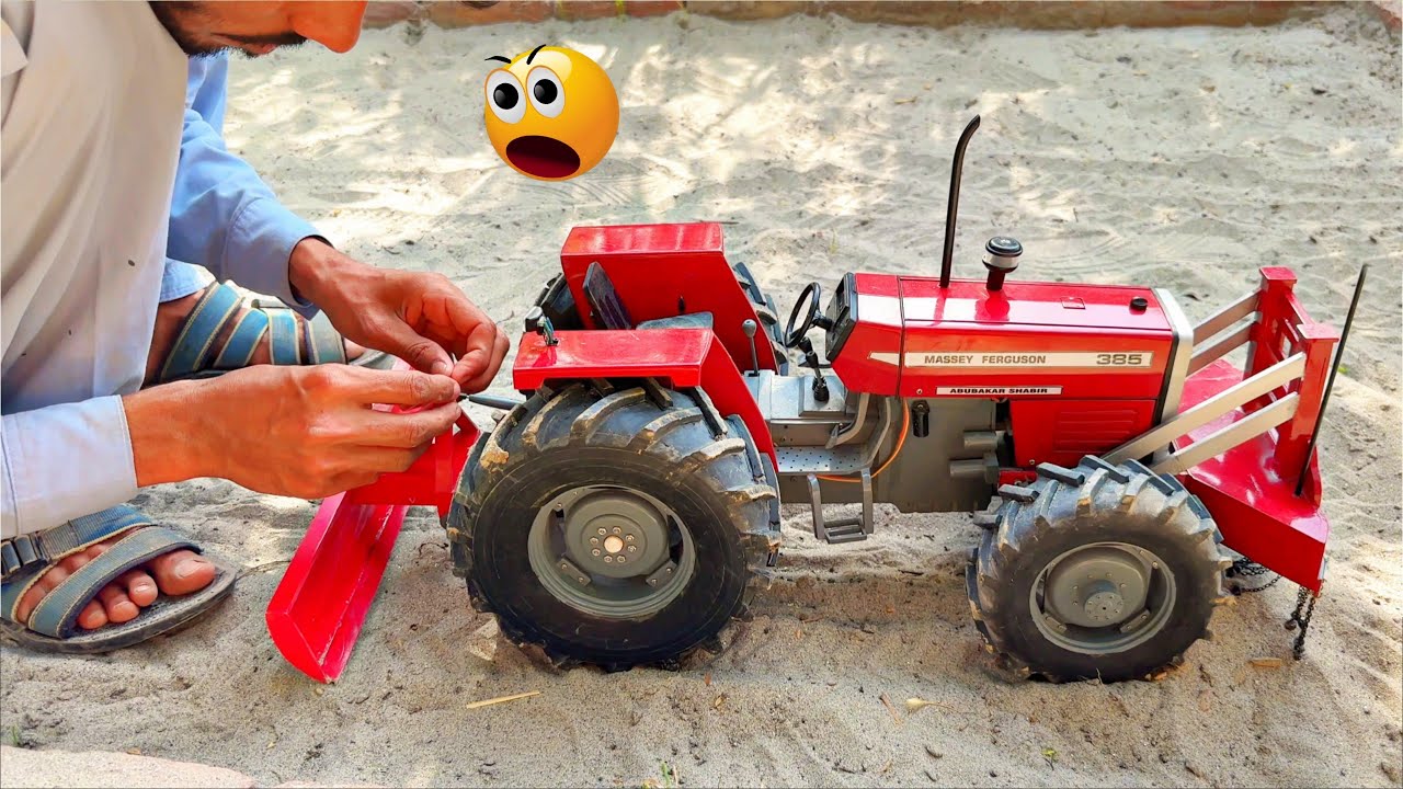 most creative science projects | mini tractor mf 385 4x4 plowing land ...