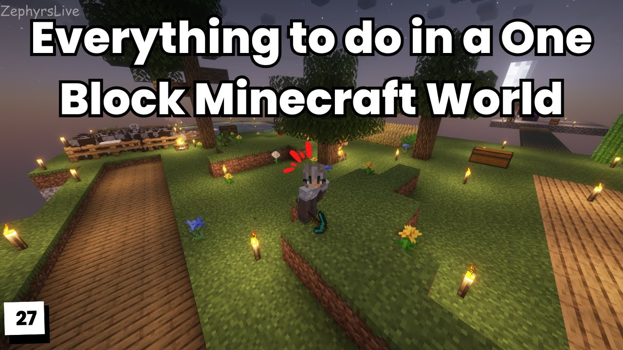Everything to do in a One Block Minecraft World - 27 - YouTube