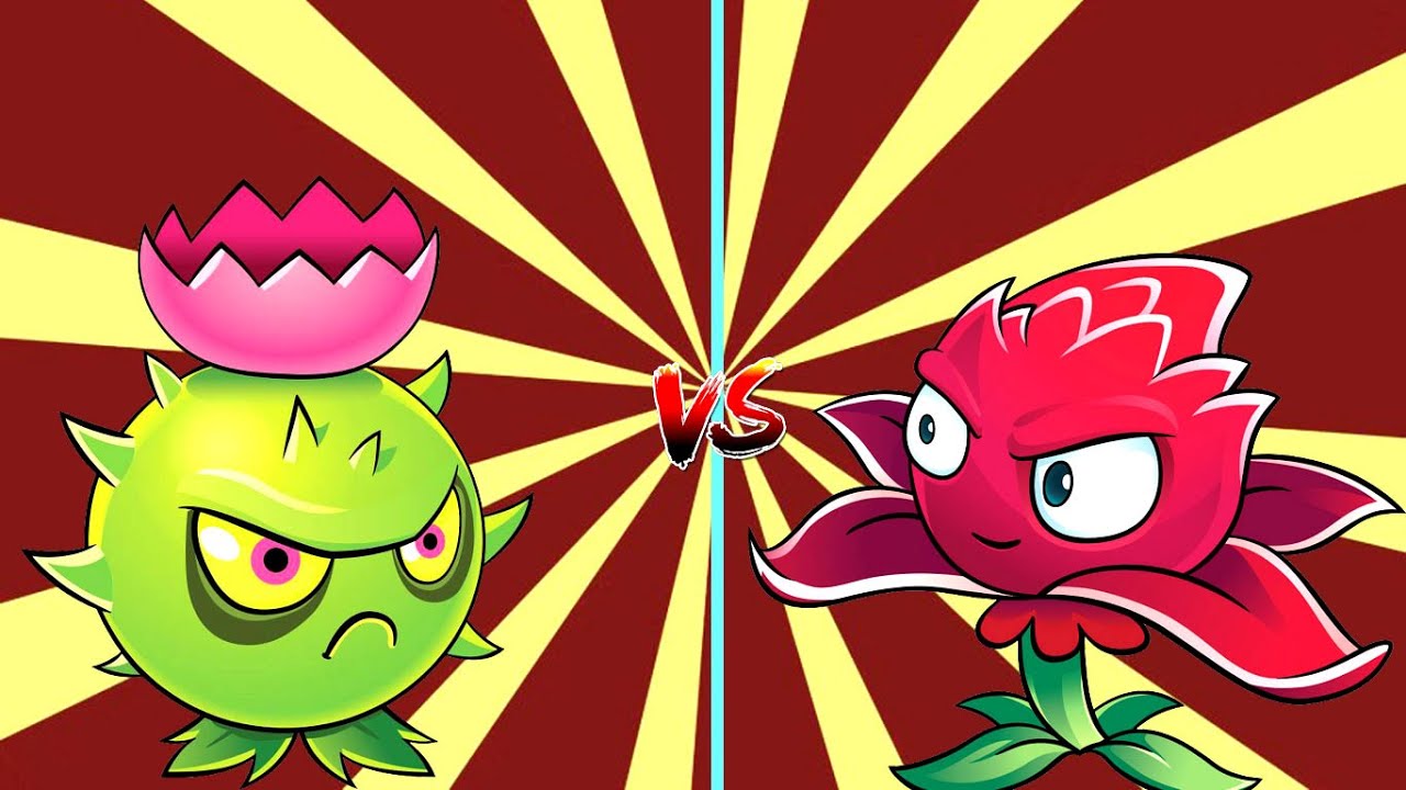 Plants Vs Zombies 2 Max Level and Power Up Homing Thistle VS Red ...