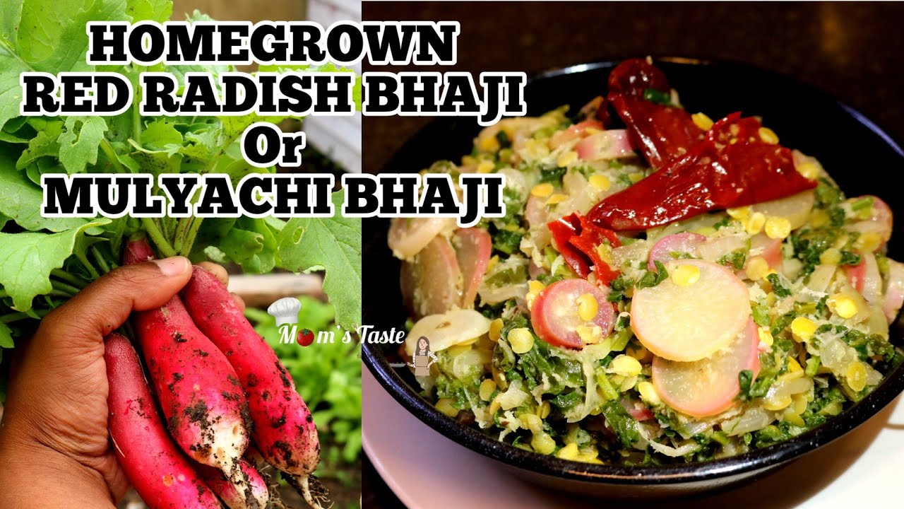 Homegrown red radish bhaji/ goan style Mulyachi bhaji/mooli ki sabji ...