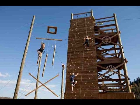 High Adventure Ropes Course at C Lazy U Ranch - YouTube