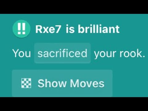 Brilliant Rook Sacrifice - YouTube