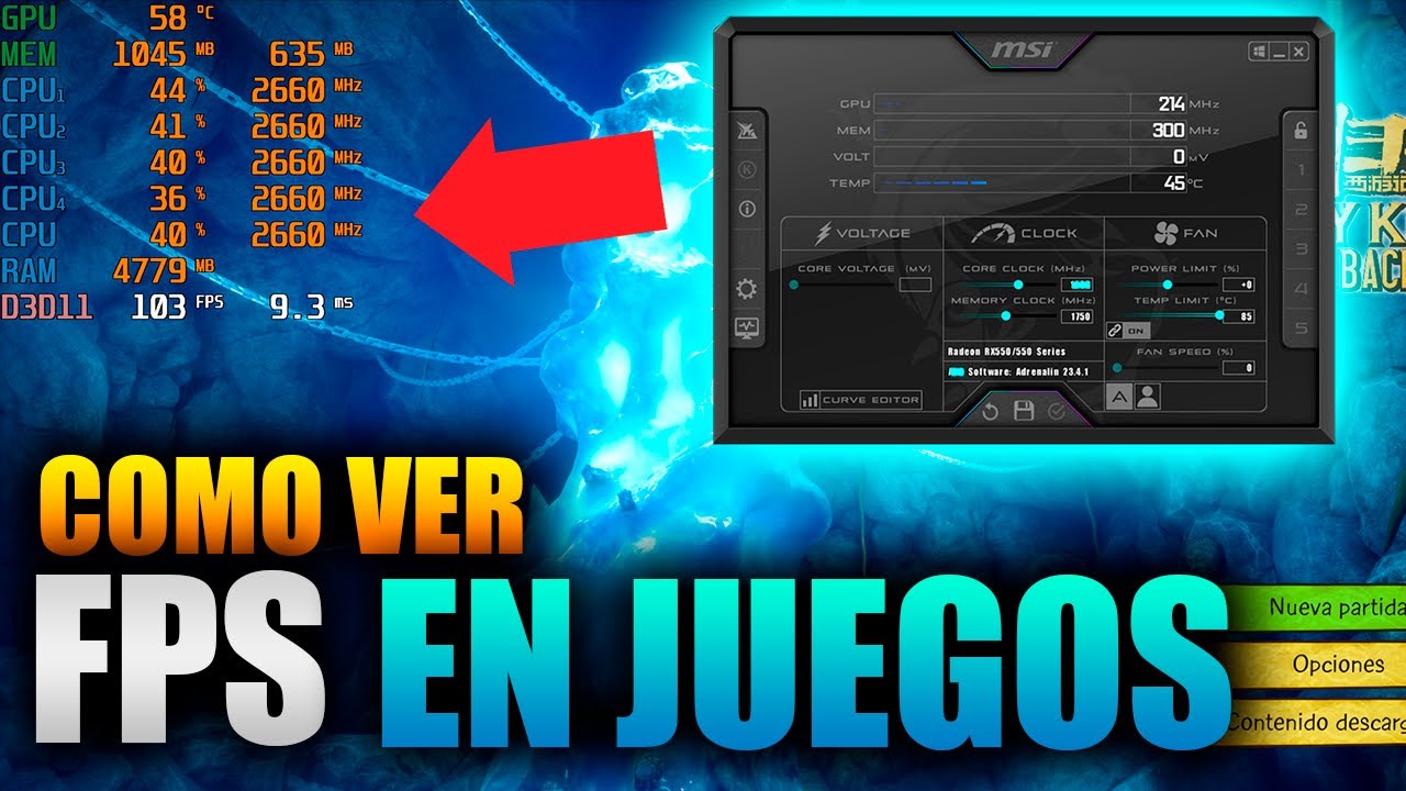 Como ver los FPS ,uso del CPU,GPU y memoria RAM en cualquier juego ...
