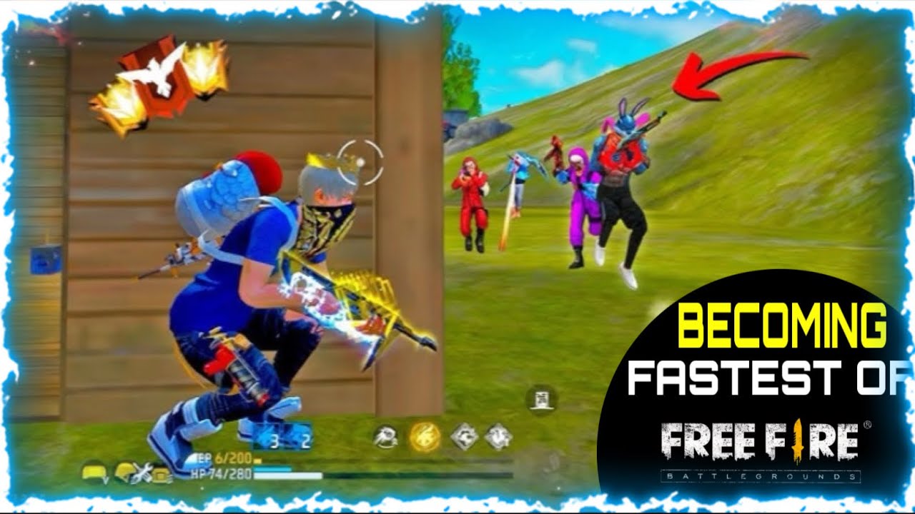 BECOMING A FASTEST PLAYER OF FREE FIRE | INF WAR FF - YouTube