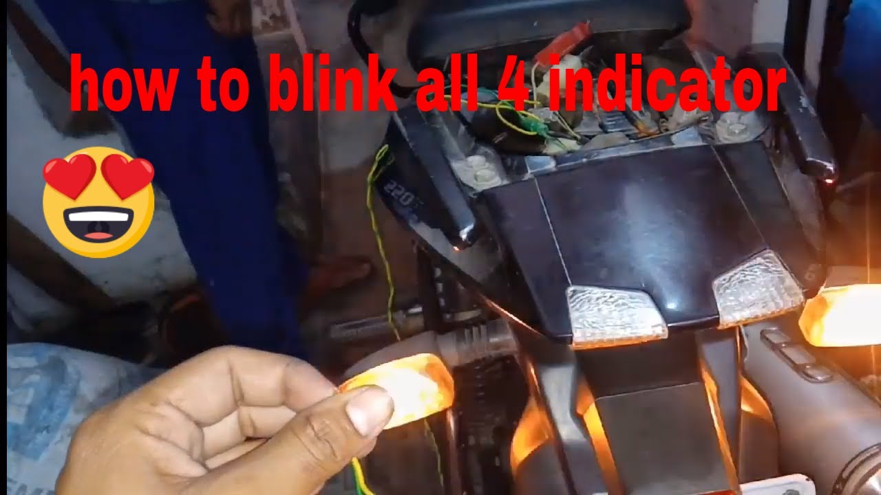 how to link four indecators in your bike to gether also a switch. |how ...