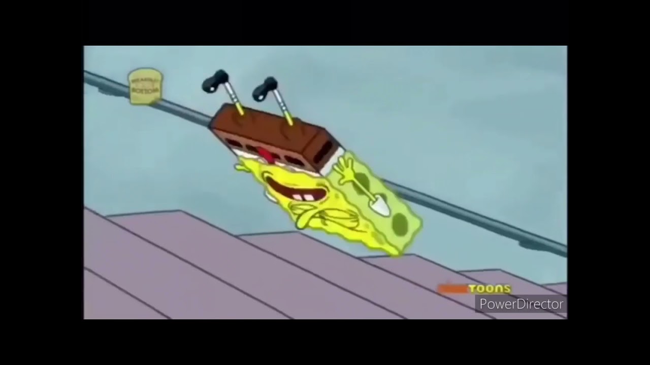SPONGEBOB SQUAREPANTS FALLING DOWN STAIRS (PART 2) - YouTube