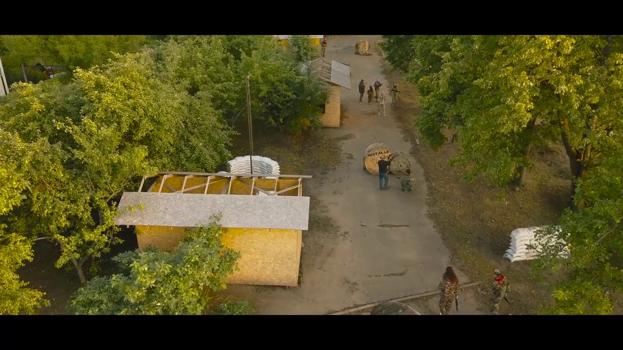 ANDREJSALA PAINTBALL AND LASERTAG PARK Riga Latvia Drone footage at ...