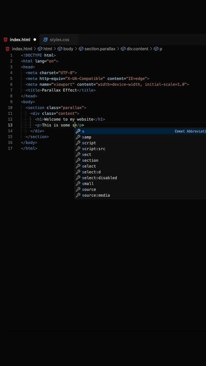 Creating Stunning Parallax Effects with HTML and CSS || HTML || CSS ...