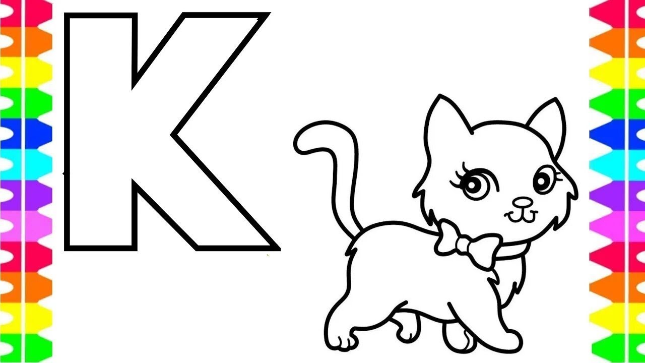ABC, alphabet K Kitten, Phonics, Learning and Drawing for Kids and ...