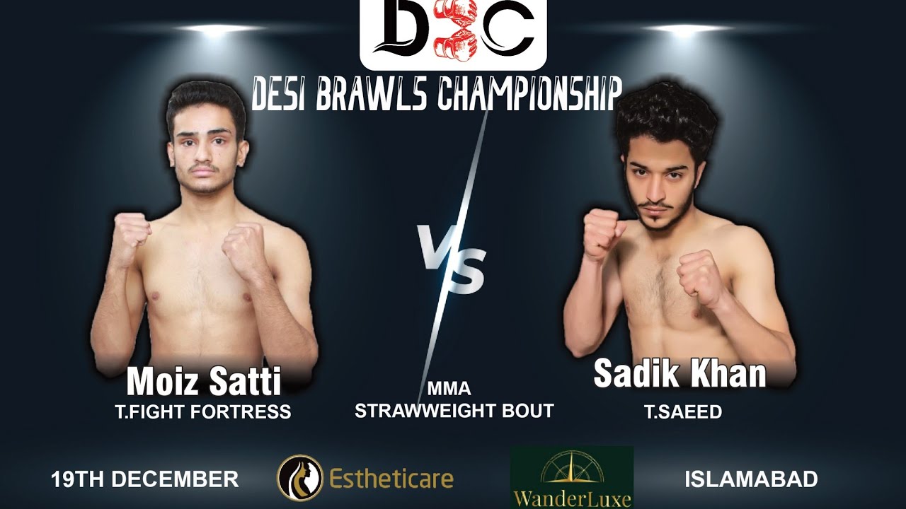 Moiz Satti (TFF) vs Sadik Khan (T.Saeed) 52kg Strawweight Amt Mma bout ...