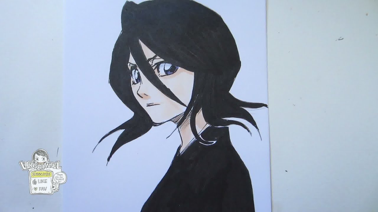 How to draw Kuchiki Rukia 朽木 ルキア - YouTube
