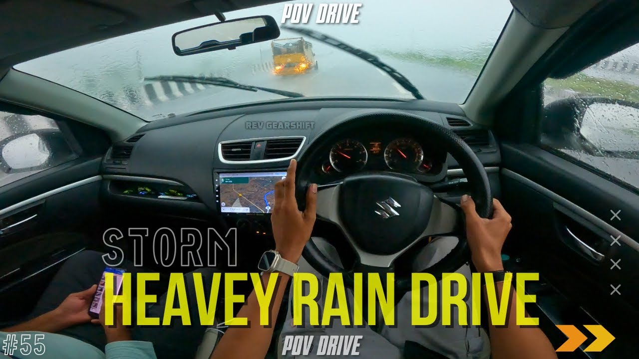 Driving into a STORM | HEAVY RAIN DRIVE | POV Drive #55 | 4K | SWIFT ...