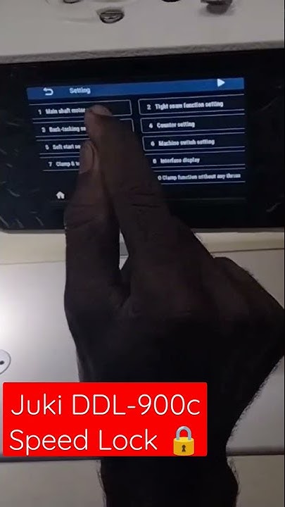 Juki DDL-900c Speed Lock 🔒 - YouTube