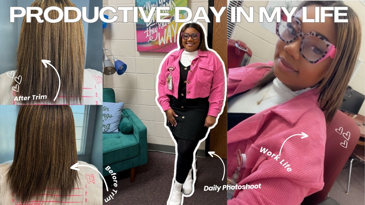 Productive Day in my Life: Hair Trim and Gym Grind! - YouTube