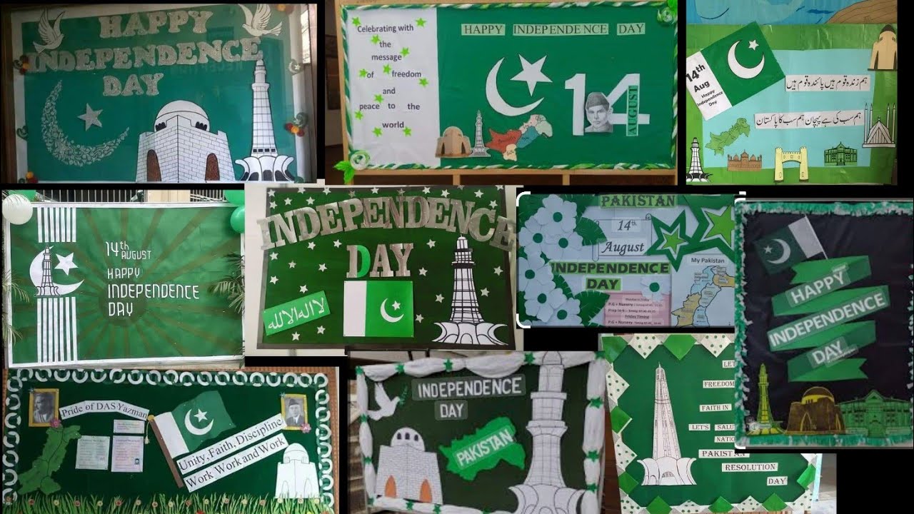 14th August, independence day decoration ideas for soft board, bulletin ...