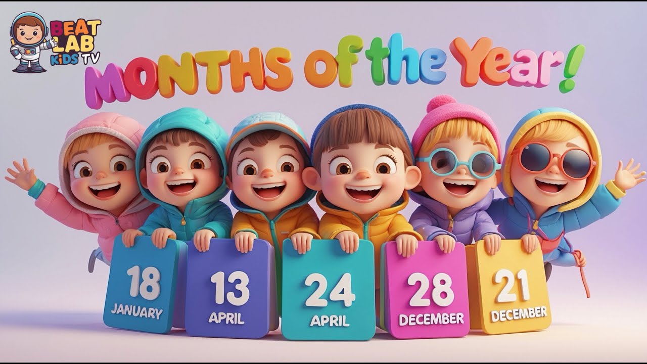 Months of the Year Song for Kids | Fun Learning Calendar Rhyme ...