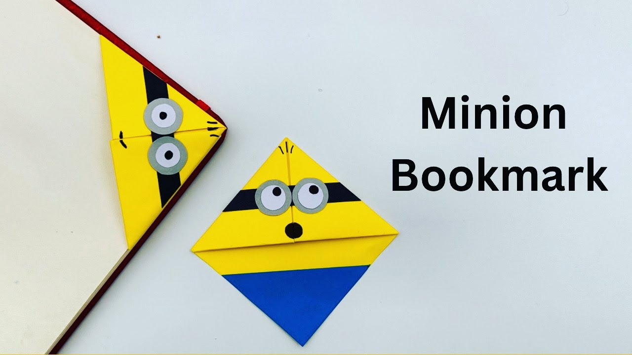 DIY Paper MINION Bookmark / Origami Bookmark / Paper Craft / Paper ...