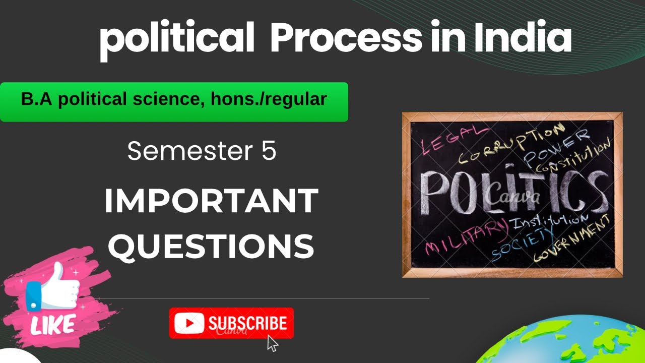 Political process in India, semester 5, important questions, BA (hons ...