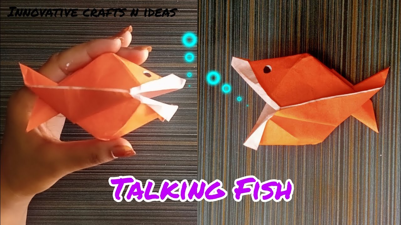 Origami Talking Fish / Paper 3D fish / Paper Craft Easy / Paper Fish ...