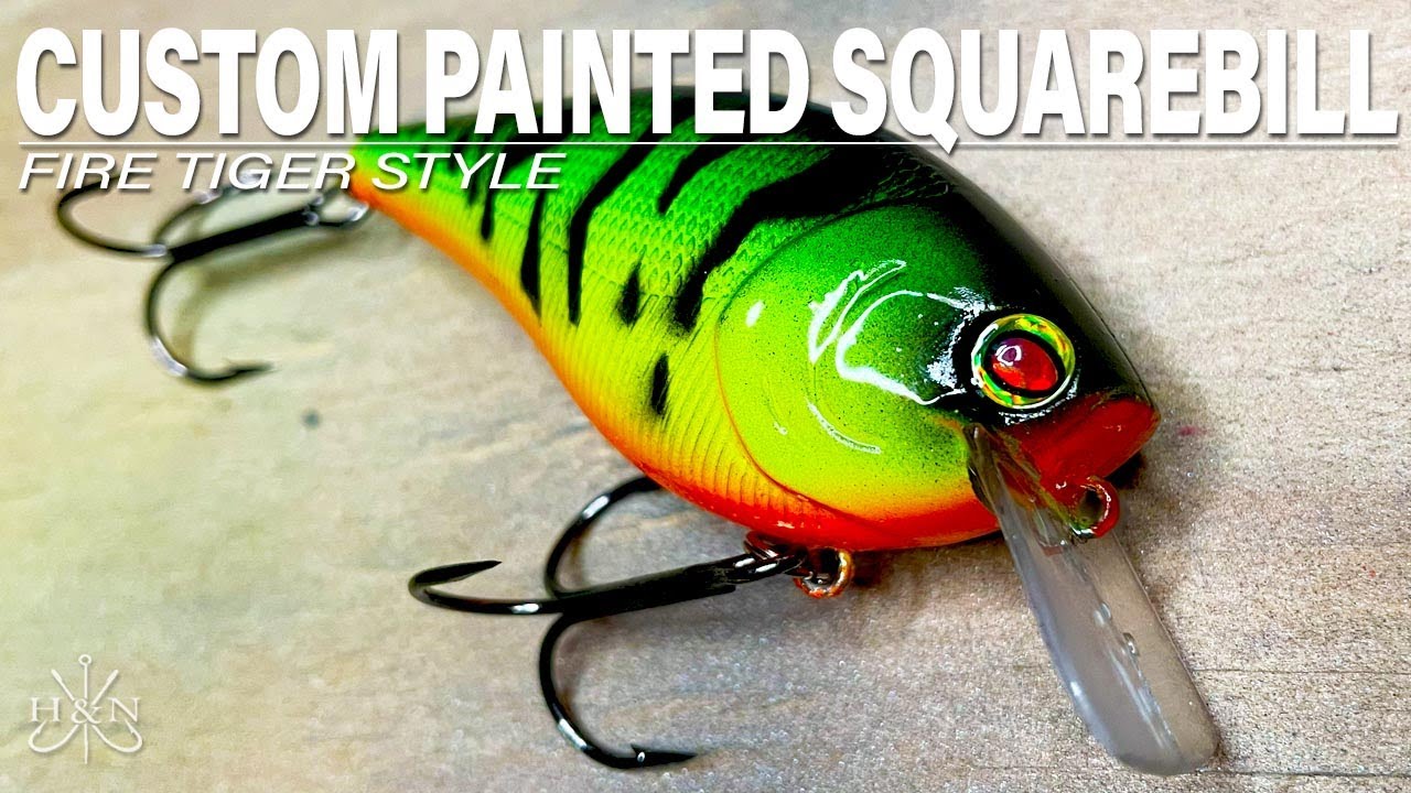 Lure Painting Pattern | Squarebill Crankbait Fire Tiger - YouTube