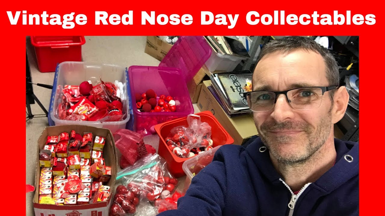 Buying and selling Vintage Red Nose Day collectables on ebay - YouTube