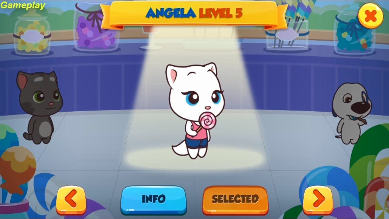 Talking Tom Candy Run Android Gameplay #6-Talking Angela - YouTube