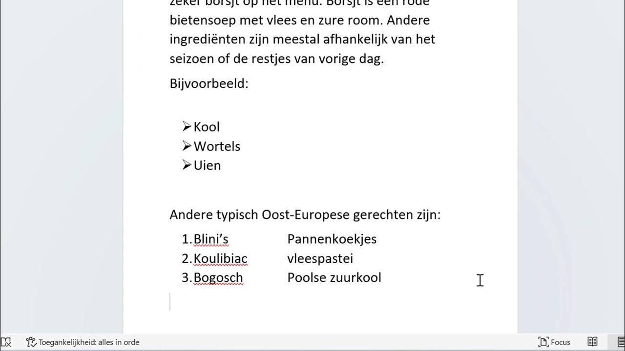 002 Basisvaardigheden Word: opsommingstekens en gebruik van de tab ...