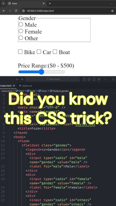 Change Default Checkbox & Radio Button Colors in HTML #shorts #html #css #csstricks - YouTube
