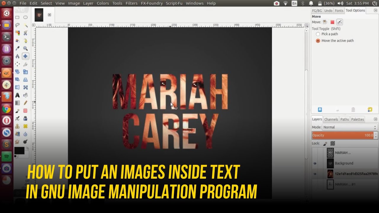 How To Put An Images Inside Text In GIMP Image Manipulation Program how-to-put-an-images-inside-text-in-gimp-image-manipulation-program