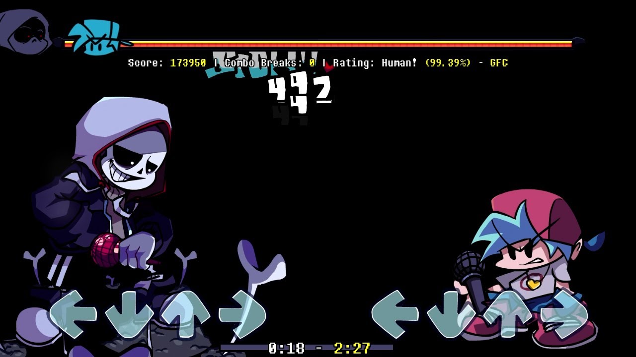 FNF - Skeleton Bros V2 - Tears In The Rain (by Awe) - [FC/4k] - YouTube