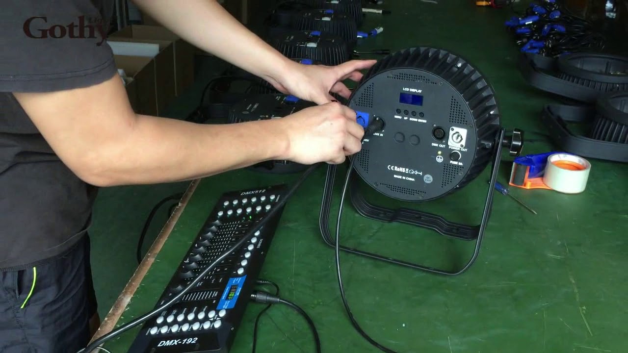 How to Control a Par light Easily Gothylight GT404-18LCD - YouTube