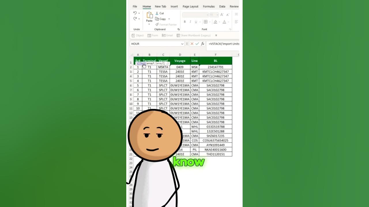 How to Use VSTACK Formula 🔥 #shorts - YouTube