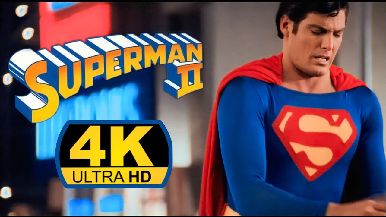 Superman II Christopher Reeve Kryptonian fight In 4K! From The 1978 ...