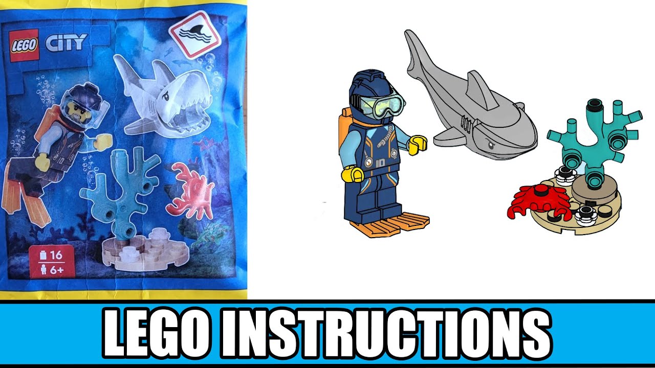 LEGO Instructions - City - 952406 - Diver and Shark - Magazine Gift ...