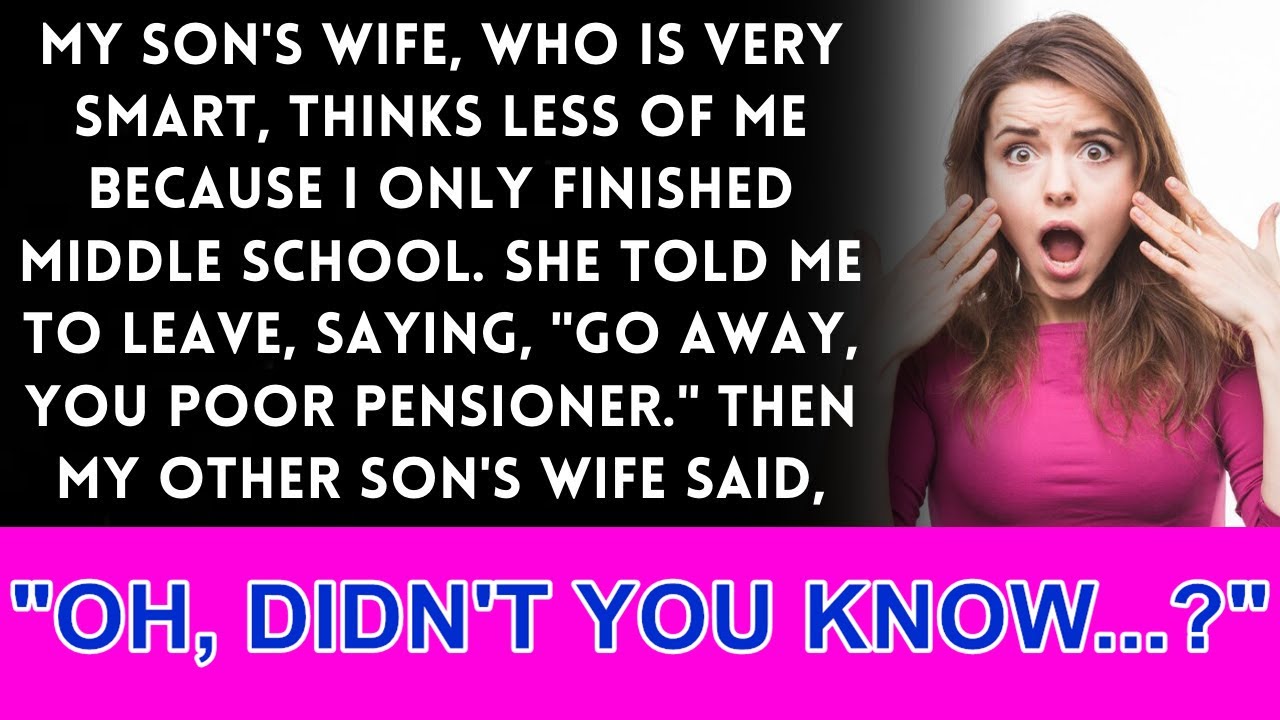 My considerate daughter-in-law proposed that I, a high school graduate ...