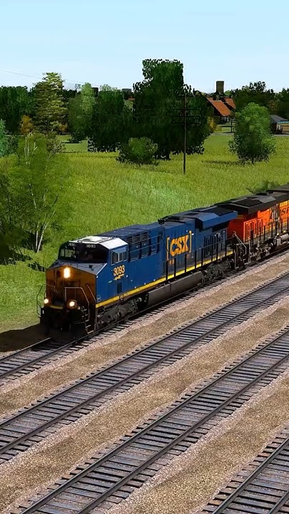 CSX 3093 on an army train bound for Dexter - YouTube